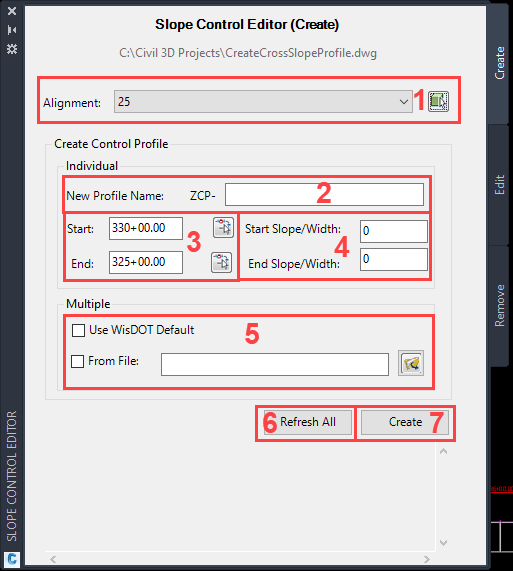 Profile - Control Profile Editor