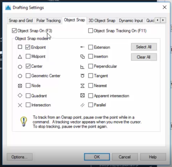 AutoCAD basic creation and editing