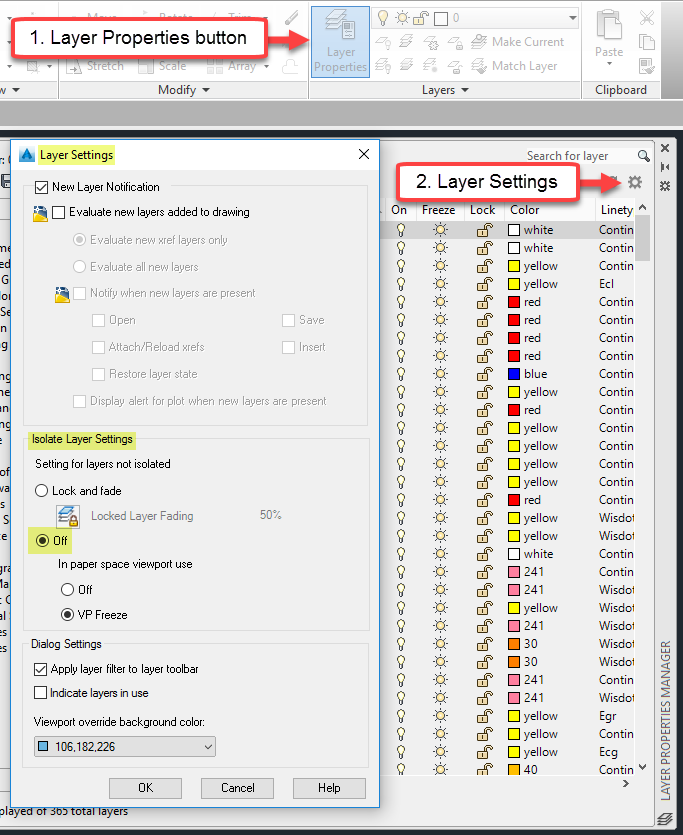 Layers and their properties