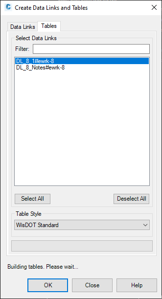 Earthwork quantities sheet