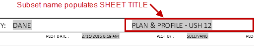 Sheet layout title block text fields