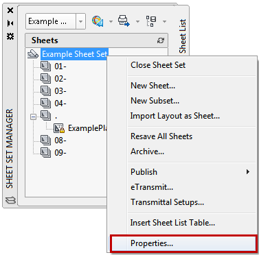 Sheet layout title block text fields