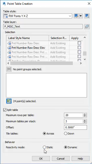 Adding civil object tables