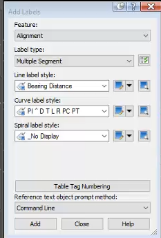 Adding civil object tables