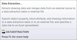 Data extraction wizard