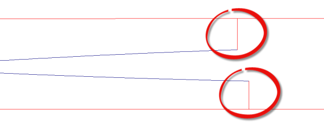 Traffic control crossovers: feature line-based