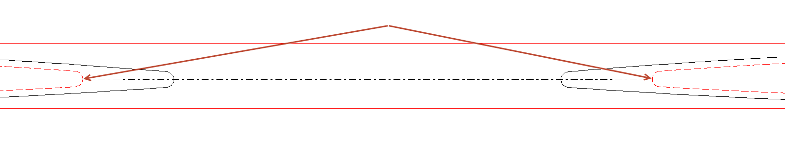 Traffic control crossovers: feature line-based