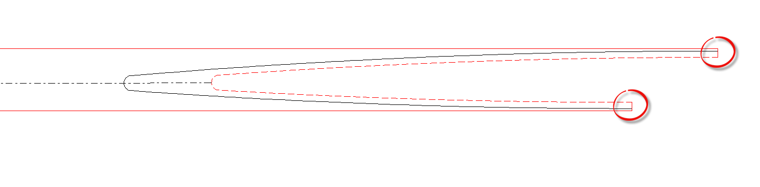Traffic control crossovers: feature line-based