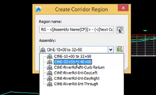 Create corridor regions