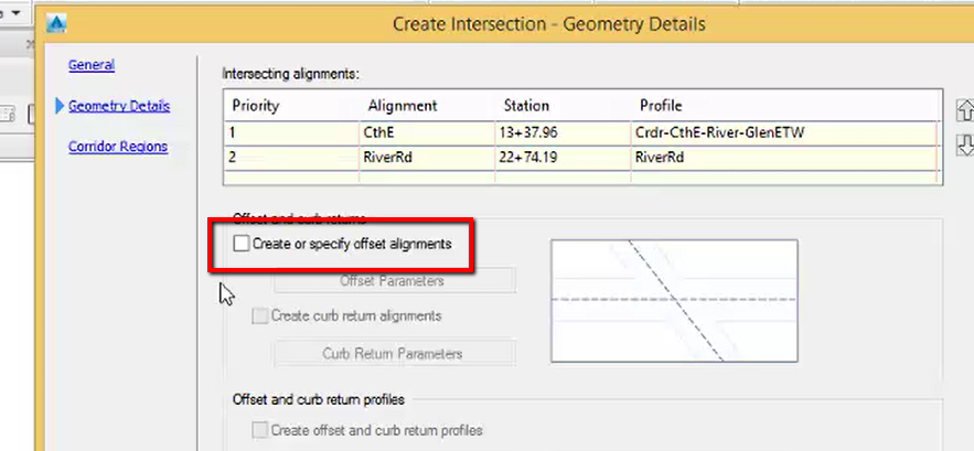 Intersection object basics