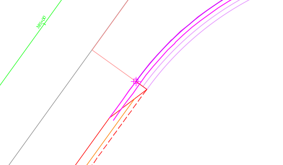 Rural intersection: curb return profiles