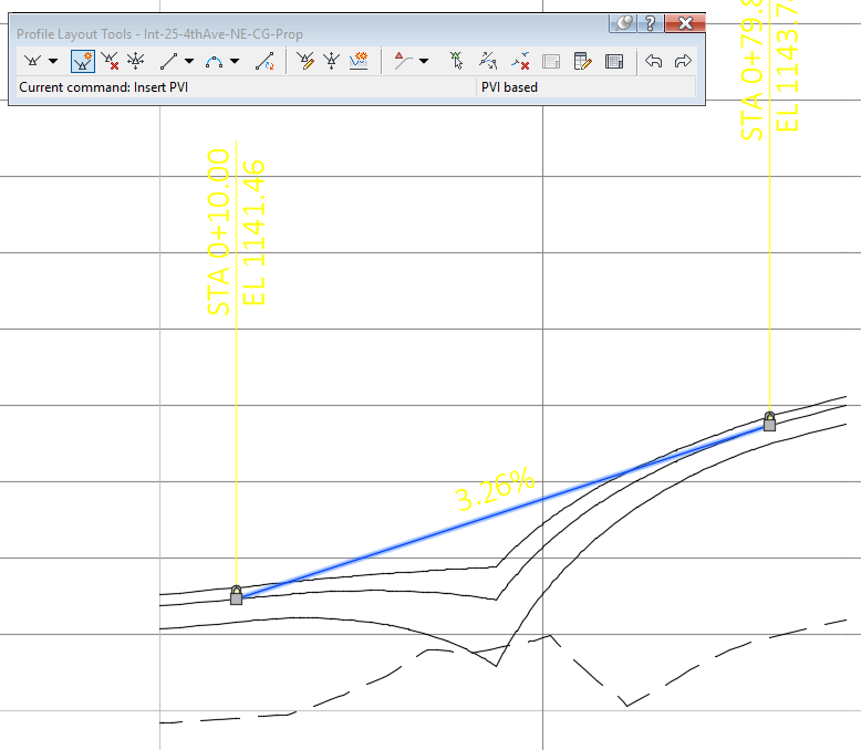 Rural intersection: curb return profiles