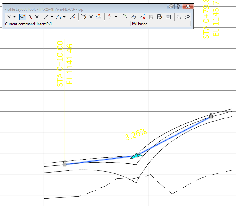 Rural intersection: curb return profiles