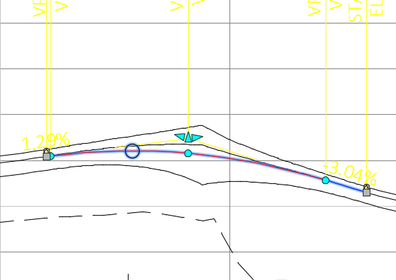 Rural intersection: curb return profiles