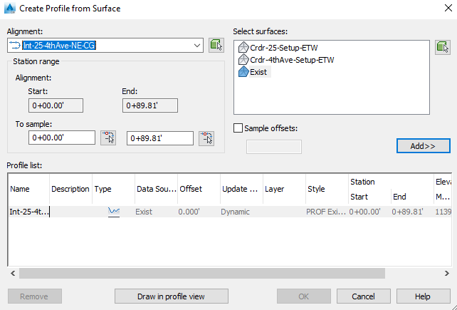 Rural intersection: curb return setup assembly