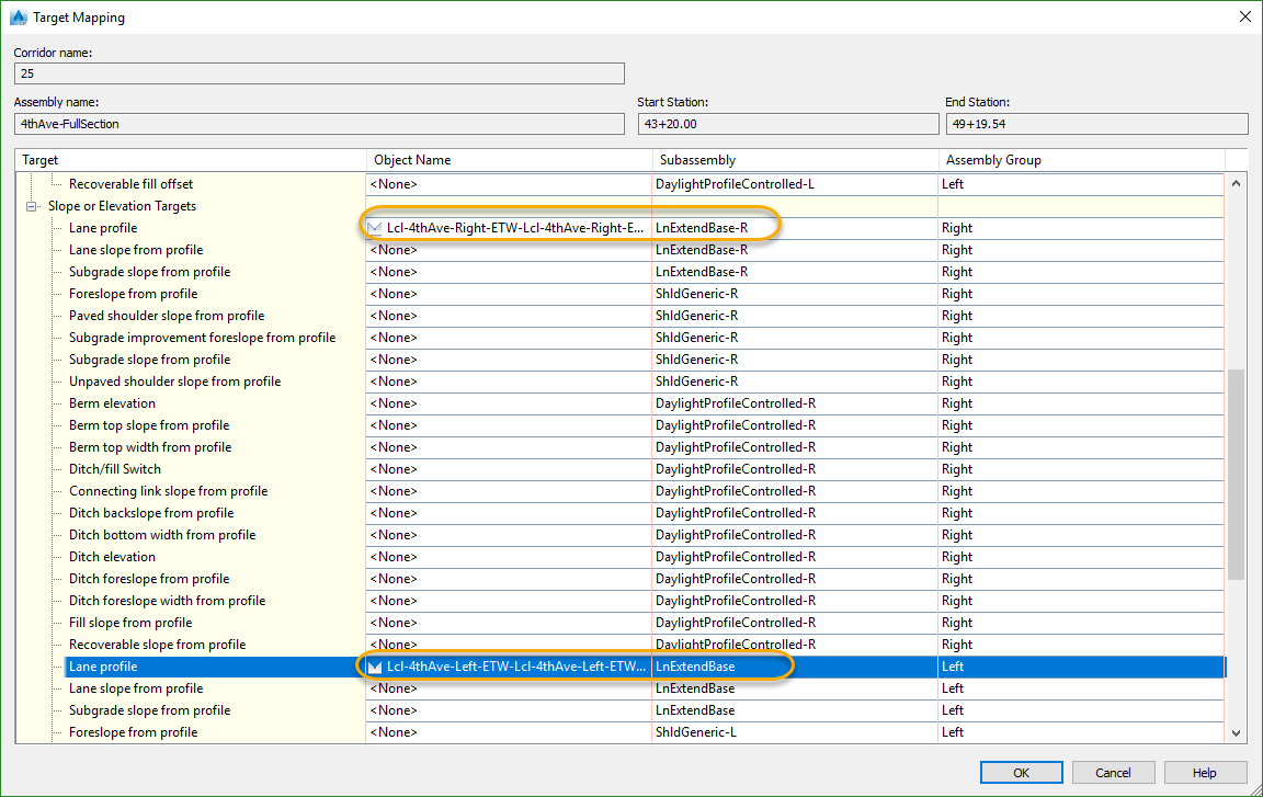 Rural intersection: create side road regions