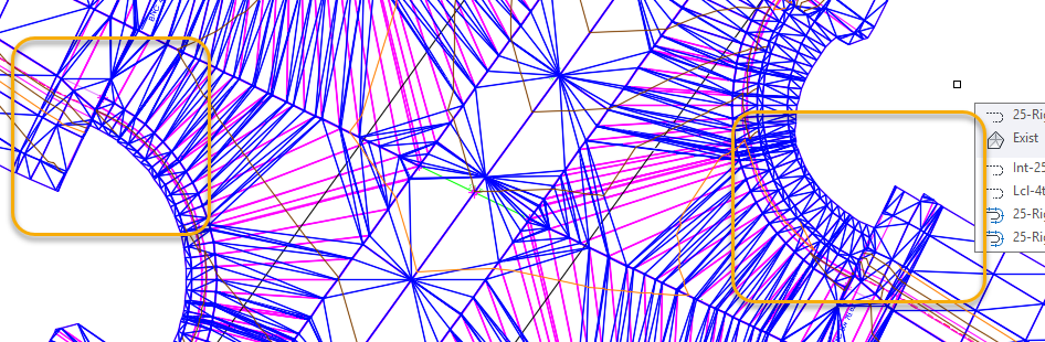 Rural intersection: design surface edits
