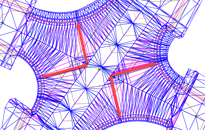 Rural intersection: design surface edits