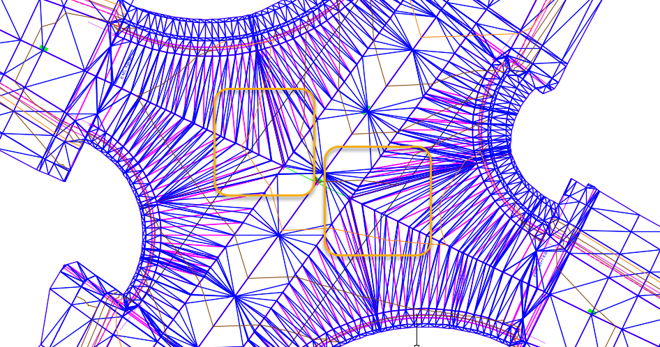 Rural intersection: design surface edits