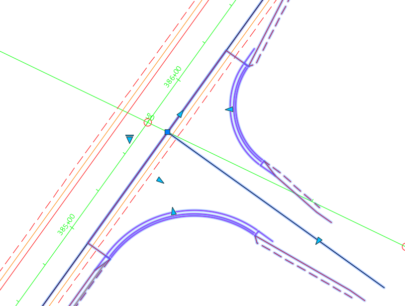 Rural intersection: alternative layouts